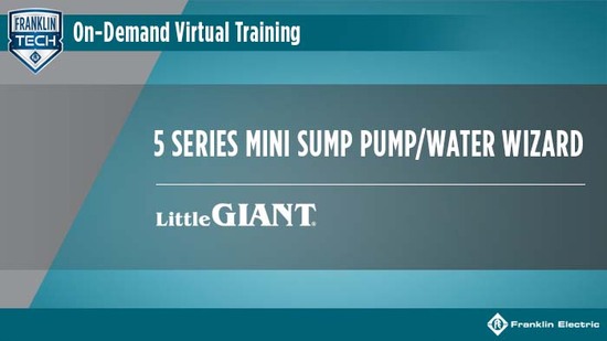 5 Series Mini Sump Pump/Water Wizard : Franklin Water