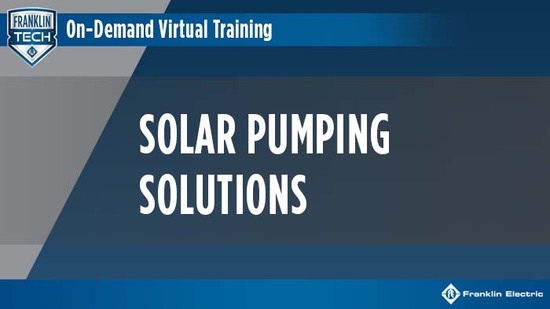 Franklin Electric Solar Pumping Solutions : FranklinTECH