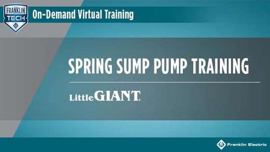 Spring Sump Pump Training : Franklin Water
