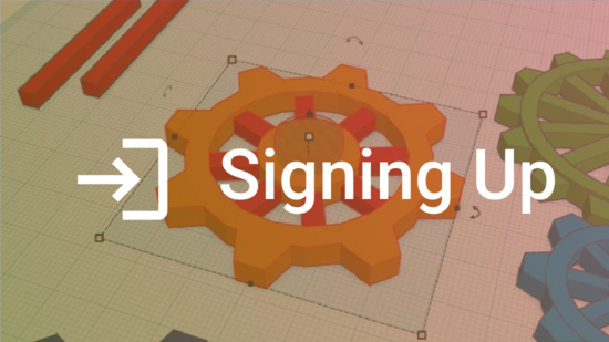 Sign Up in Tinkercad : Polar Cloud