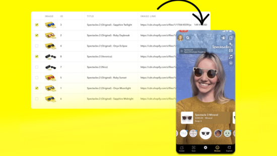 Create AR Shopping Experiences with Catalog-Powered Lenses : Snap