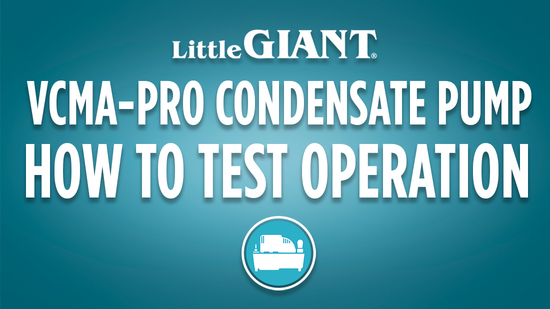 How to Test VCMA-PRO Condensate Pump Operation : FranklinTECH