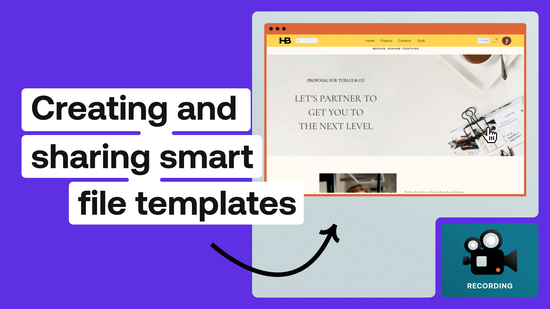Creating and sharing smart file templates : HoneyBook Education