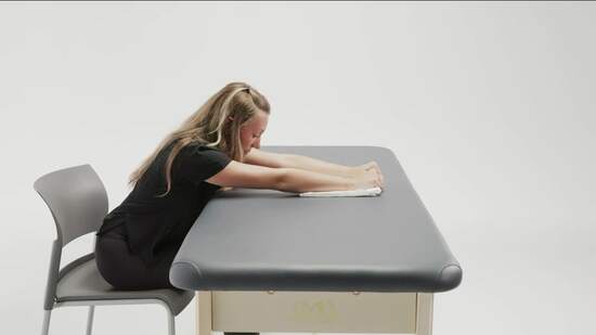 Seated Forward Table Slides with Both Arms : OrthoPedia Patient