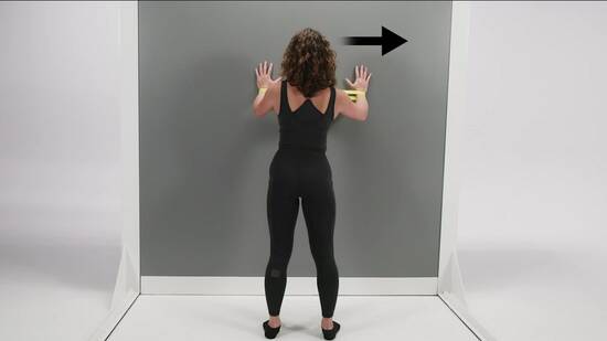 Standing Banded Arm Taps on the Wall : OrthoPedia Patient