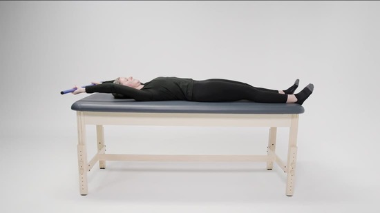 Lying on Your Back, Shoulder Elevation Stretch With or Without a Cane ...